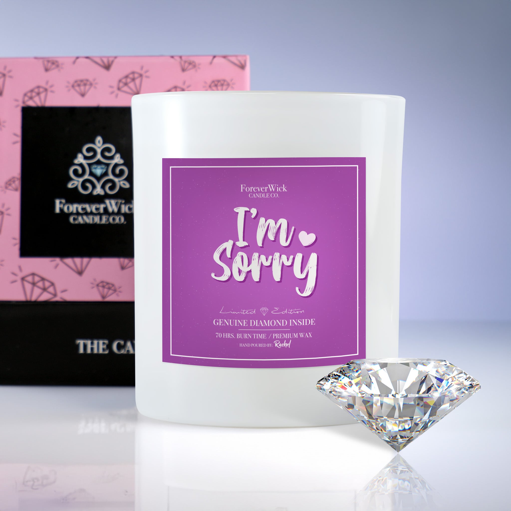I am Sorry Diamond Candle