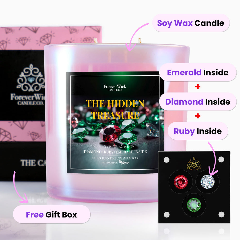 The Hidden Treasure Candle (Emerald + Ruby + Diamond)