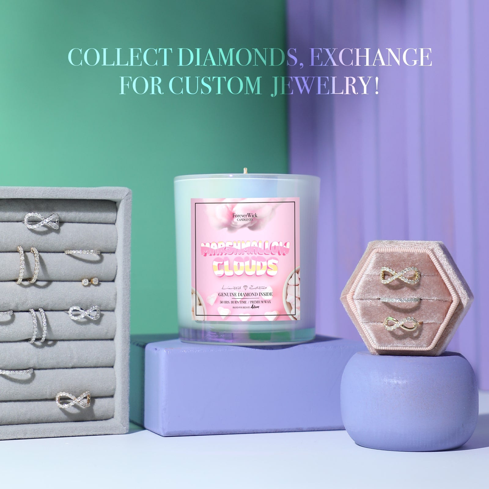 Genuine Diamond in every Candle | Fragrant Candle With Real Jewels