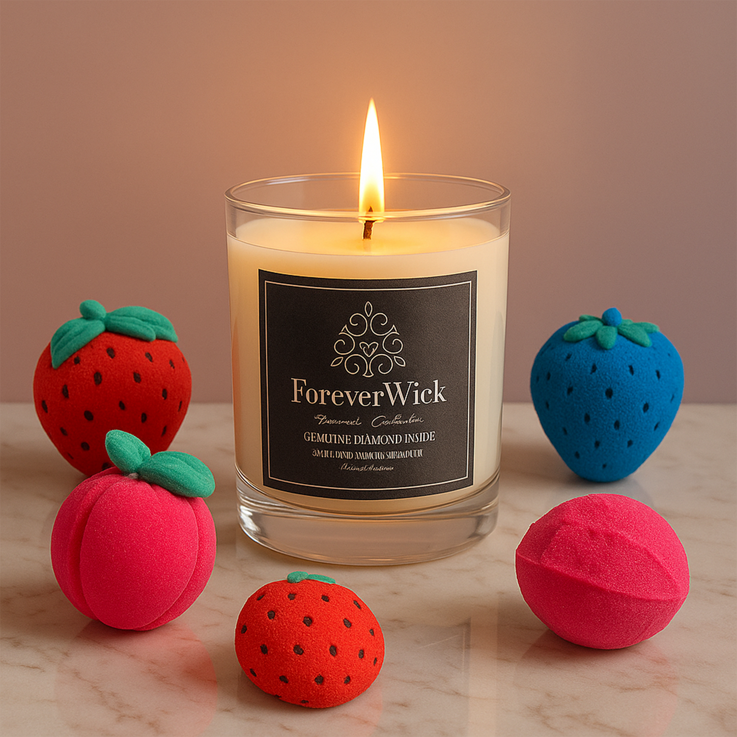 24K Gold Digger Diamond Candle - ForeverWick.com