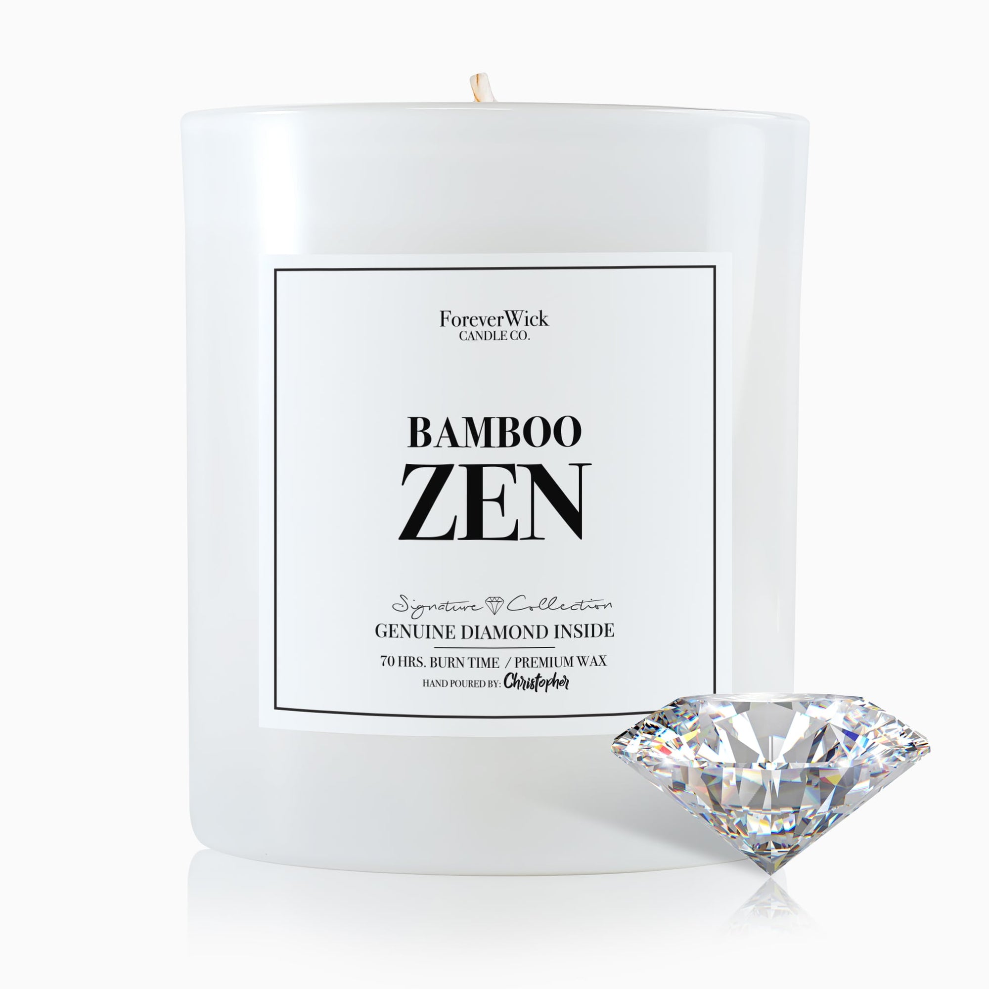 Bamboo Zen Diamond Candle