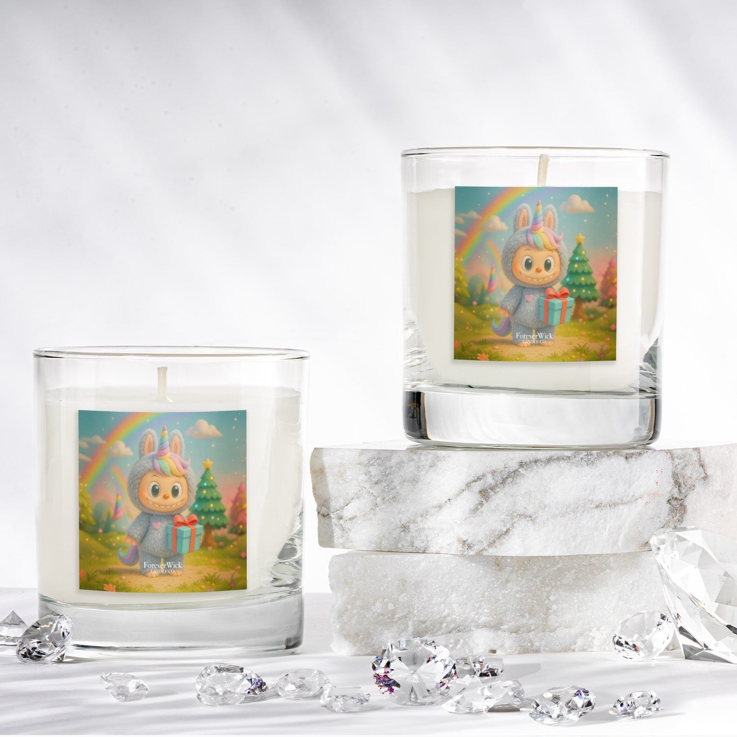Unicorn Labubu Diamond Candle