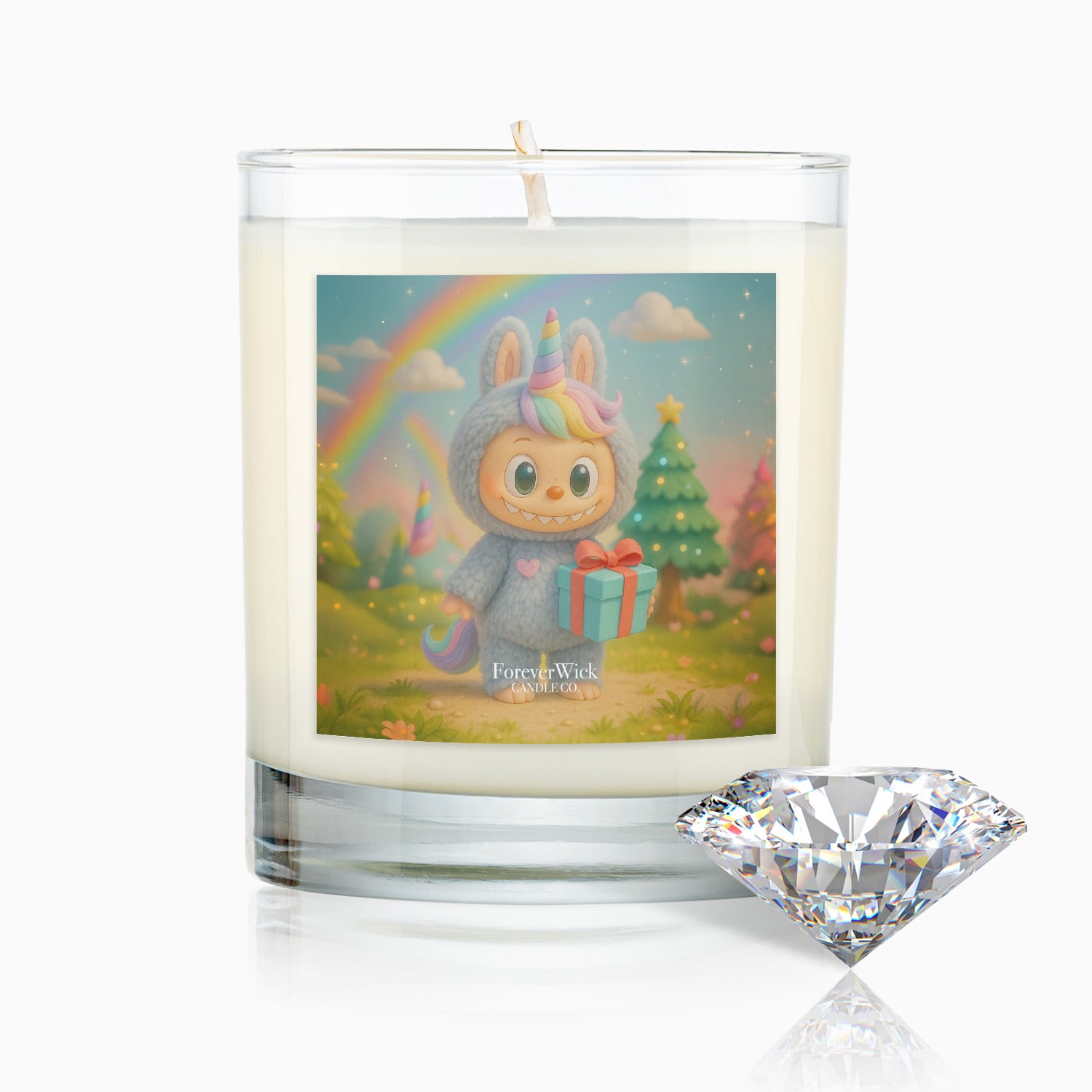Unicorn Labubu Diamond Candle