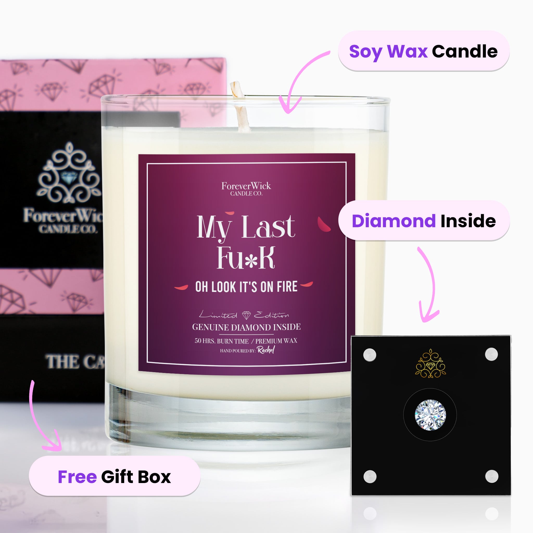 Genuine Diamond in every Candle | Fragrant Candle With Real Jewels