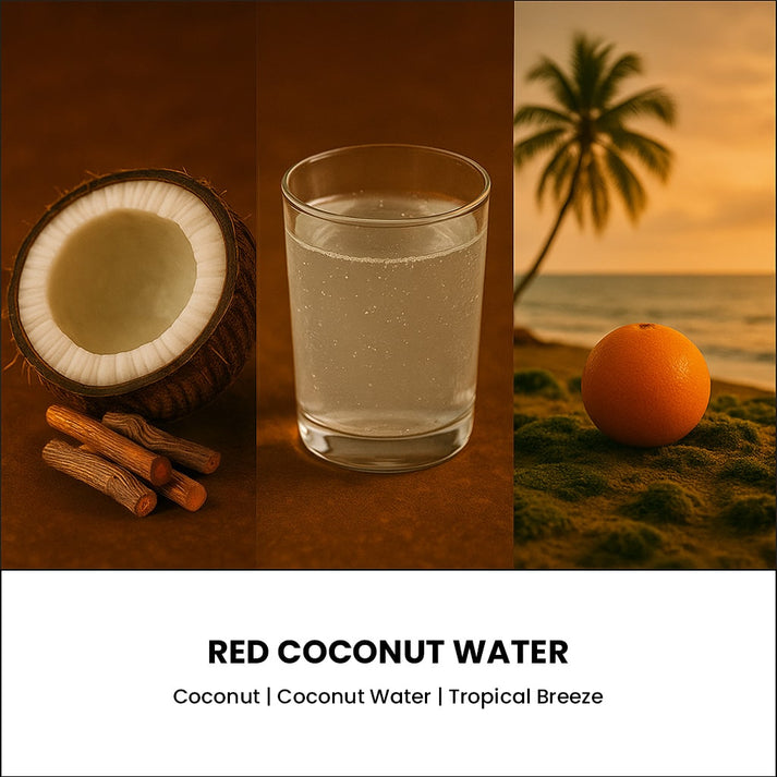 Red Coconut Water Diamond Candle