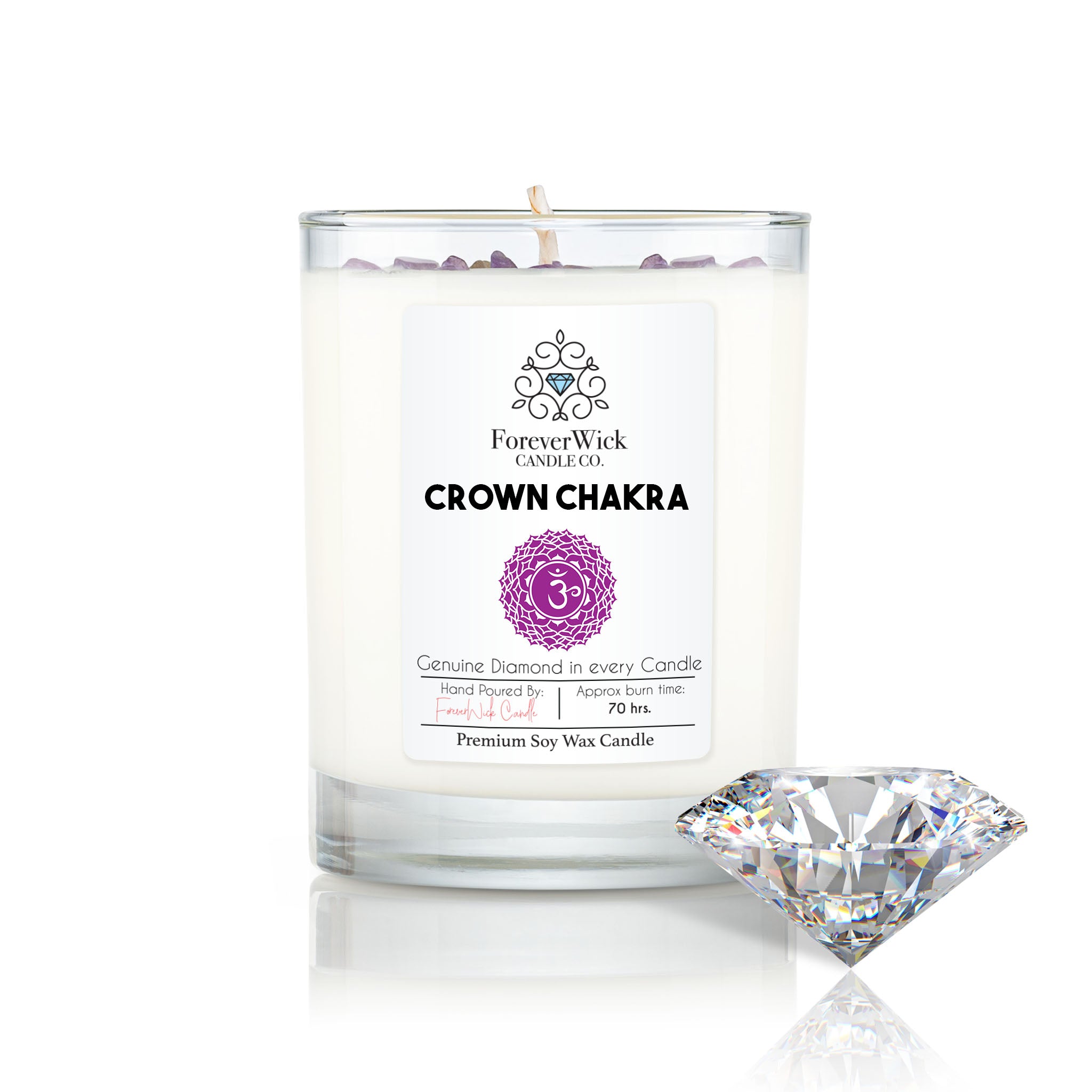 The 7 Chakra's - Crystal & Diamond Candles