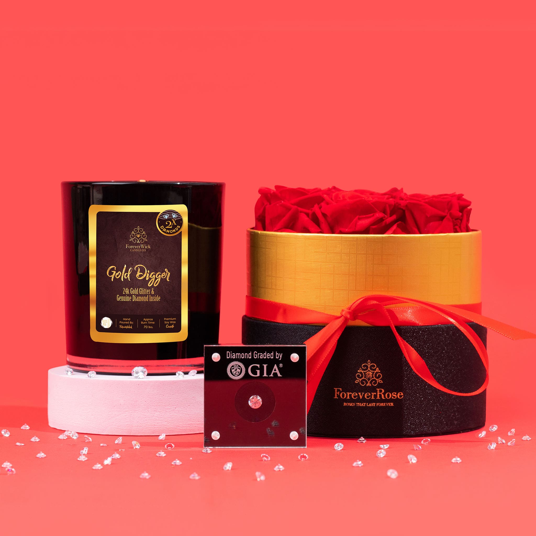 24K Gold Digger Double Diamond Candle