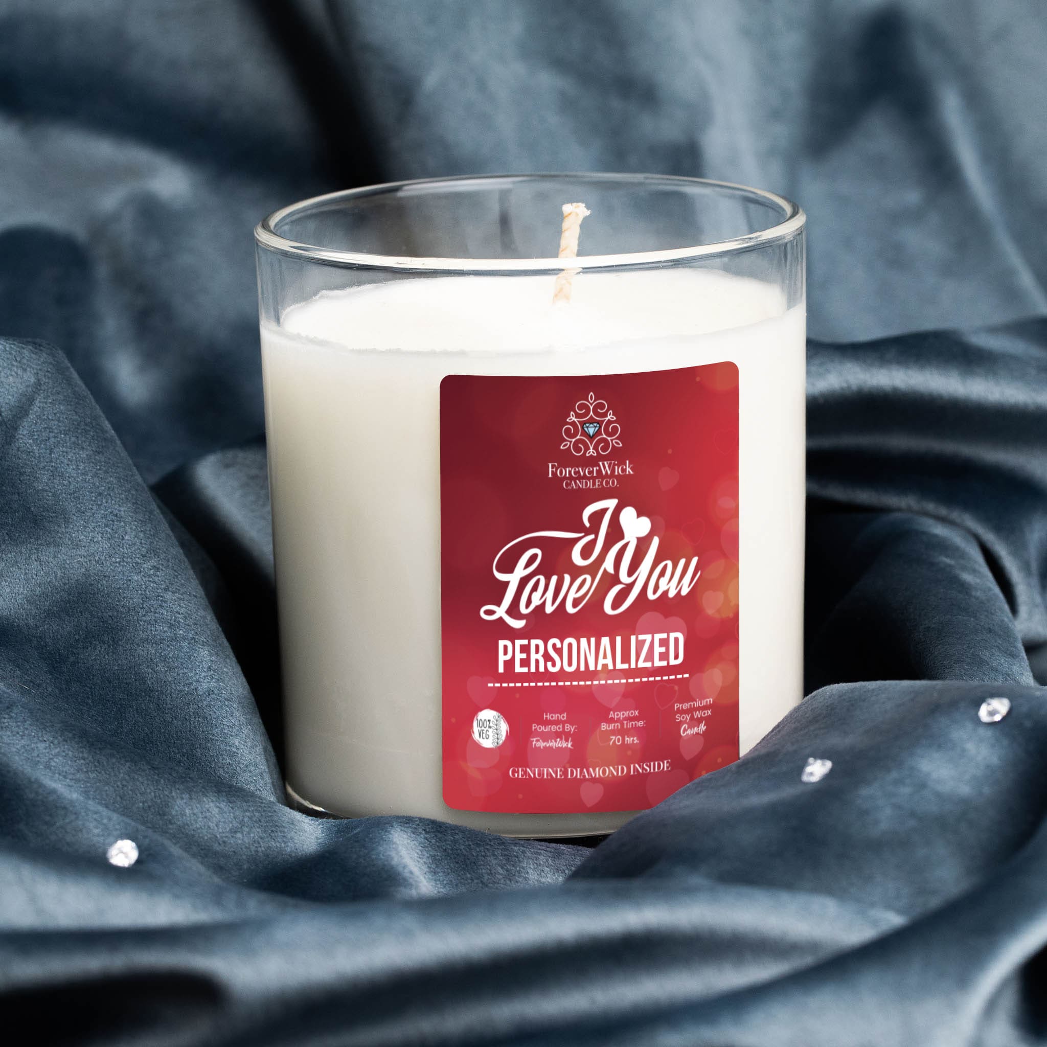 Personalized I love You Diamond Candle – ForeverWick Candle